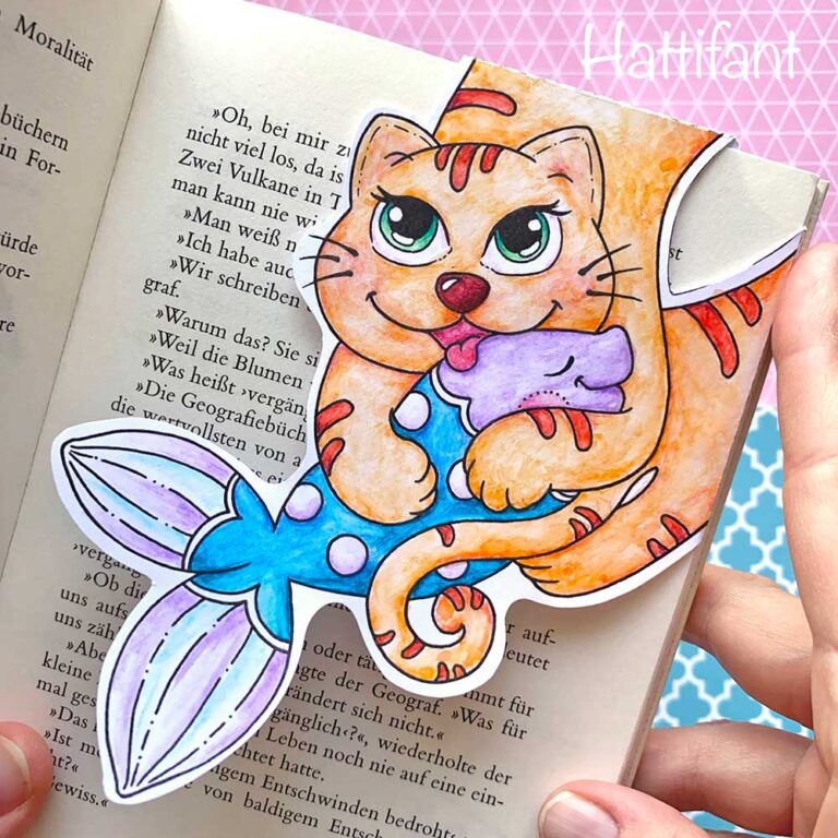 Hattifant DIY Kitty Book Marks - Phuket Kids by BKK Kids